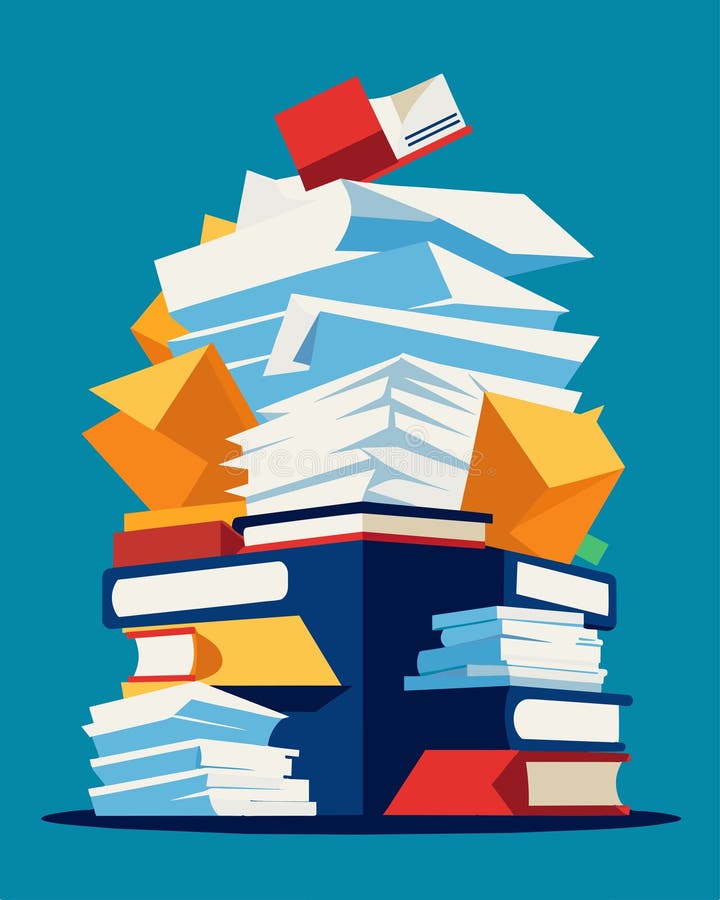 A Massive Pile of Paperwork Showcasing the Dedication and Effort Put ...