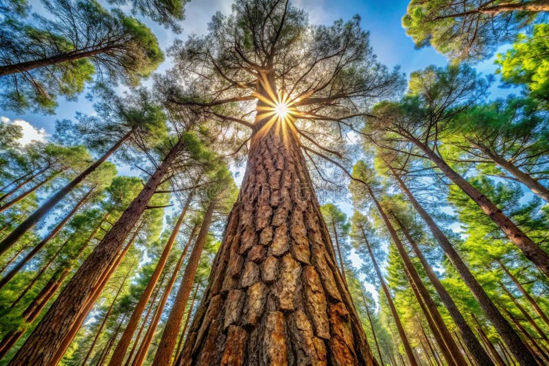 A Massive Pine Tree with Slender Branches, a Tall Straight Trunk, and ...