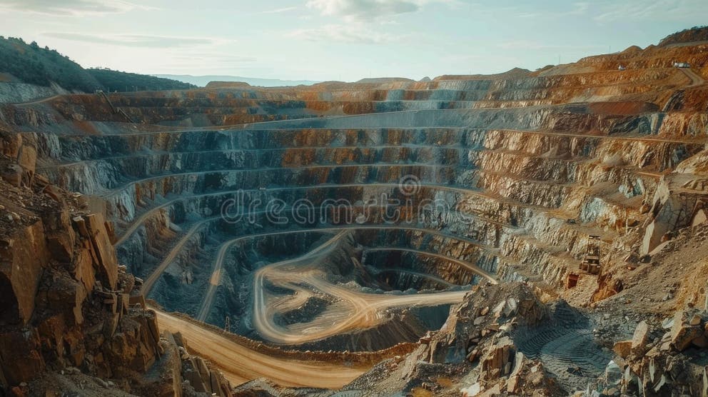 A Massive Pit Filled with Soil and Earth, Great for Backgrounds or ...