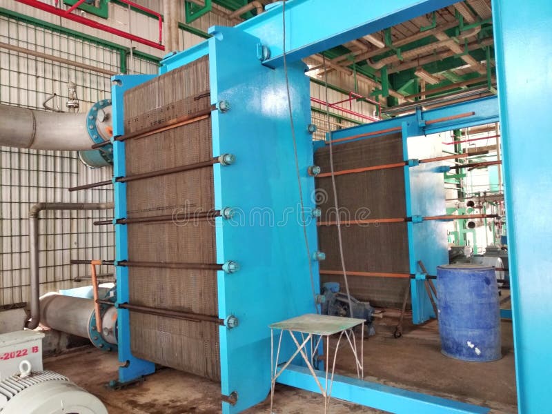 Massive Plate Heat Exchanger Stock Image - Image of rack, rusty: 302295517