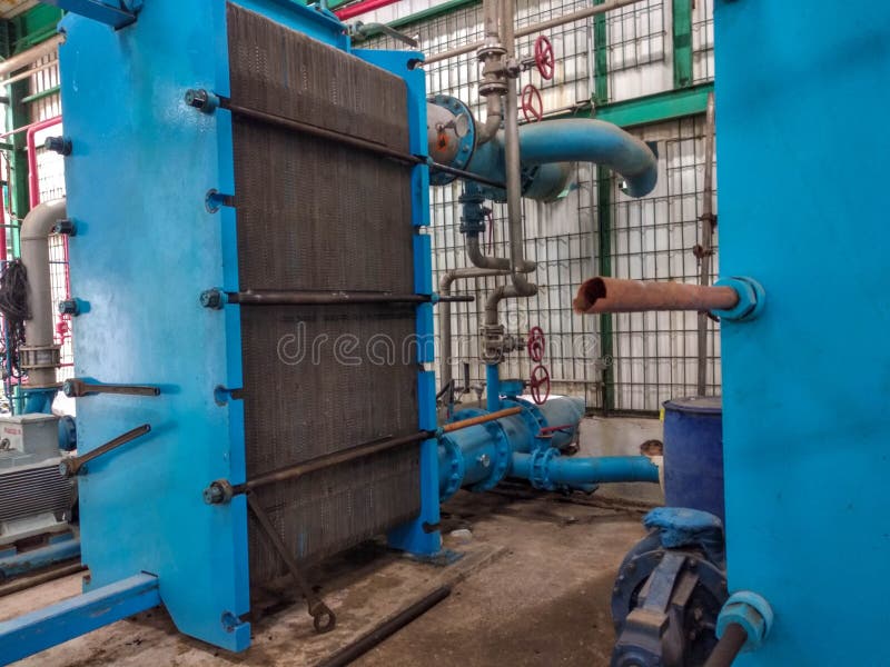 Massive Plate Heat Exchanger Stock Photo - Image of heat, scale: 303680946