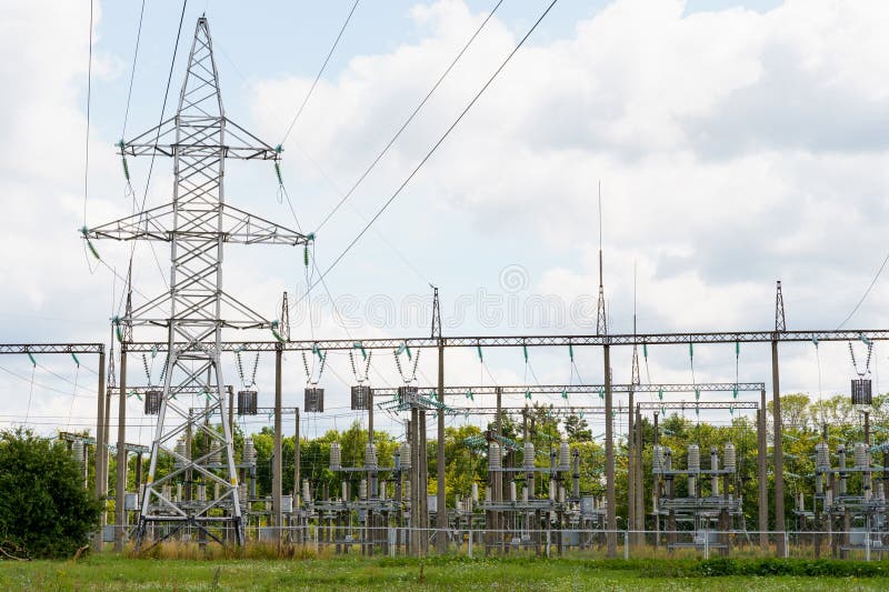 Massive Power Line Network with Numerous Wires Stock Image - Image of ...