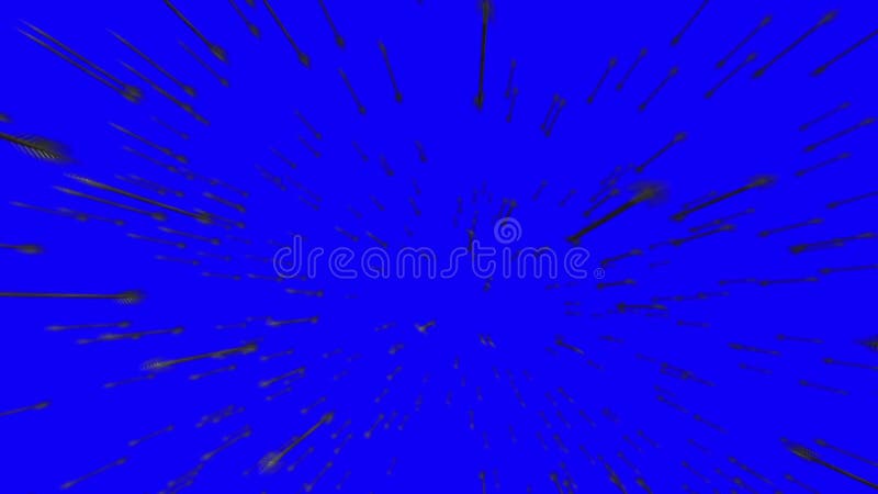 Massive Rain of Arrows on a Blue Screen Stock Video - Video of attack ...