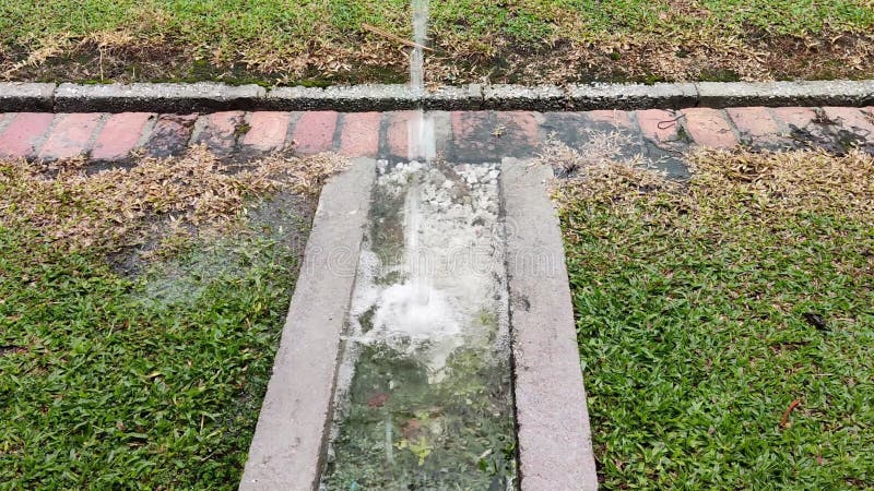 Massive Rainfall on Roof from a Gutter Under a Cloudburst - a ...