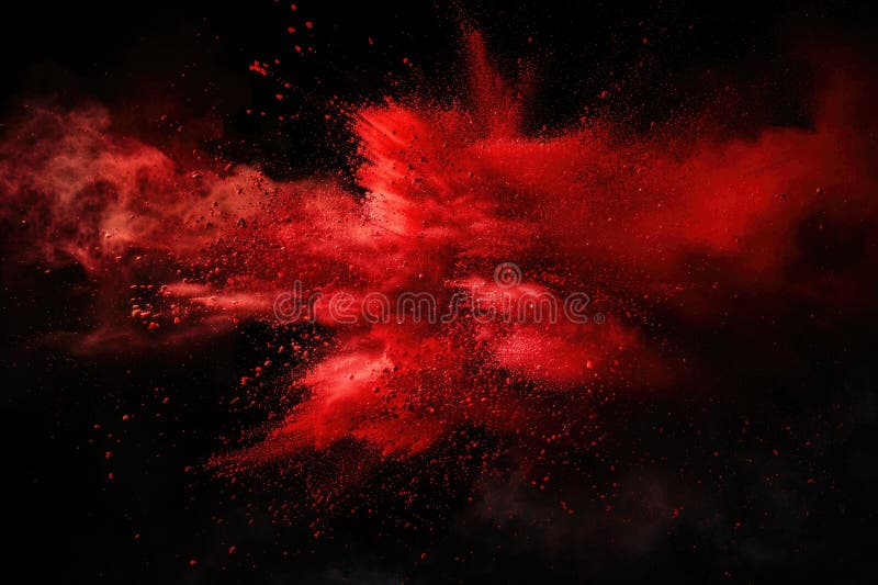 A Massive Red Dust Cloud Fills the Air, Blocking Out Sunlight Stock ...