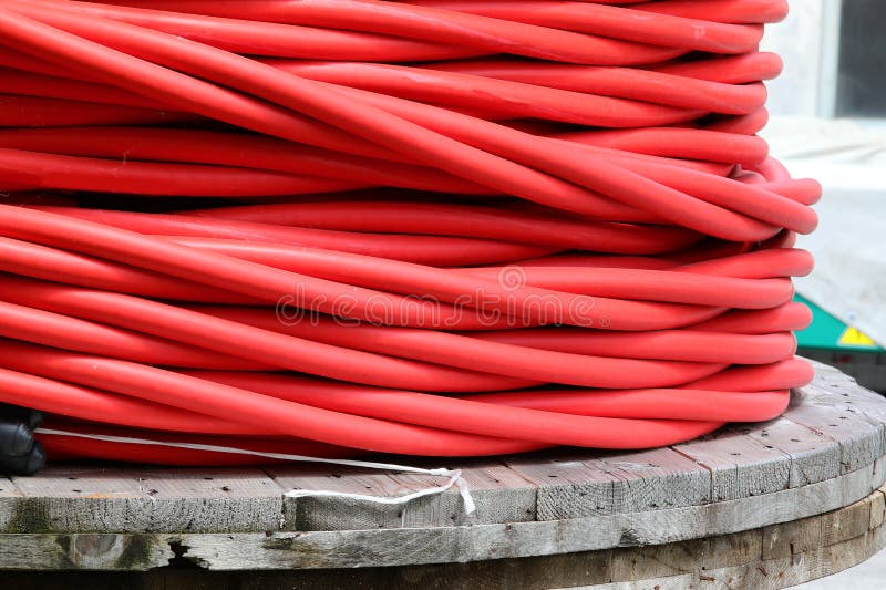 Spool of Cable and Fiber Optics Stock Image - Image of blue ...