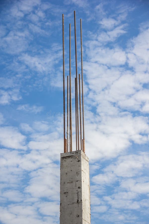 Massive Reinforced Concrete Column Stock Photo - Image of column ...