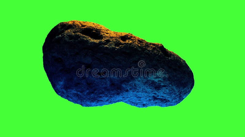 Huge Space Rock Isolated on Greenscreen Stock Footage - Video of ...