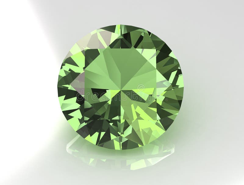 Massive Round Green Topaz Gemstone Stock Illustration - Illustration of ...