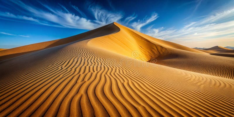 A Massive Sand Dune Wave in the Desert Generative by AI Stock ...