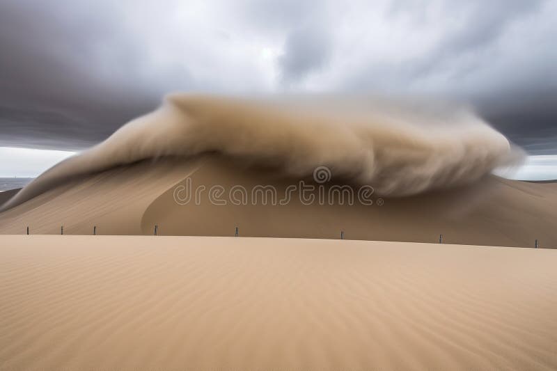 Massive Sandstorm in the Desert, the Essence of Nature and ...