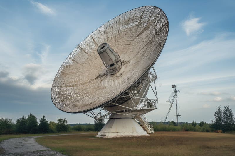 Massive Satellite Dish, Used for Receiving and Transmitting Signals ...