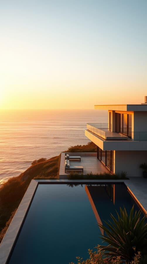 Massive Scale, Heroic Composition of a Modern House Overlooking the ...