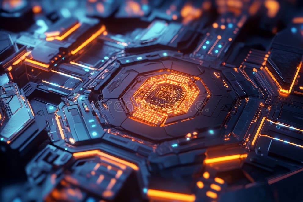 A Massive Sci-fi Supercomputer Constructed Entirely from Glowing ...