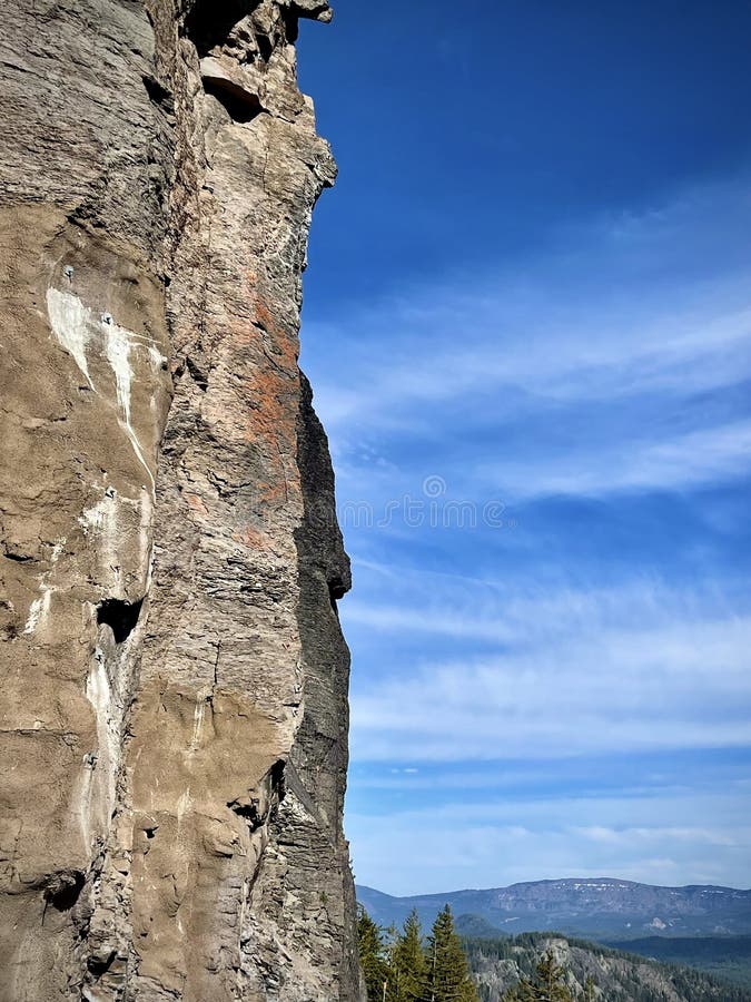 A Massive, Sheer Cliff! Stunning in Its Appearance! Stock Image - Image ...