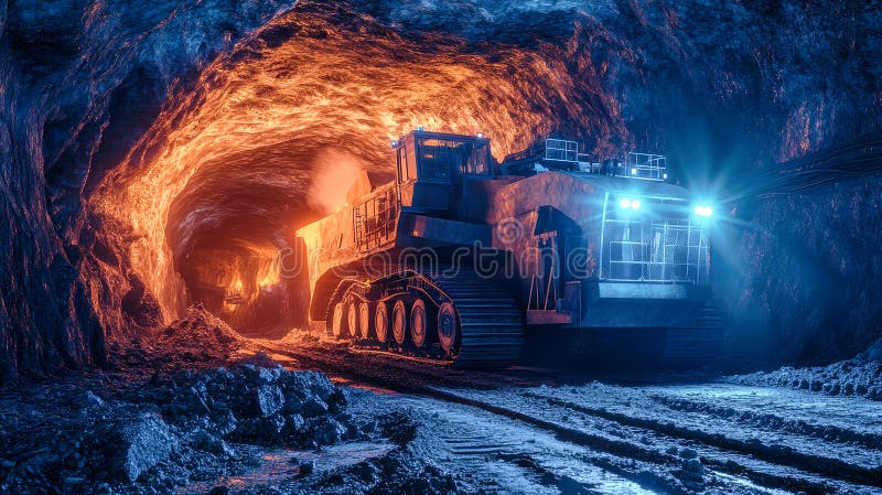 Mining Tunnel Entrance Under Rocky Mountain Icon Stock Illustration ...