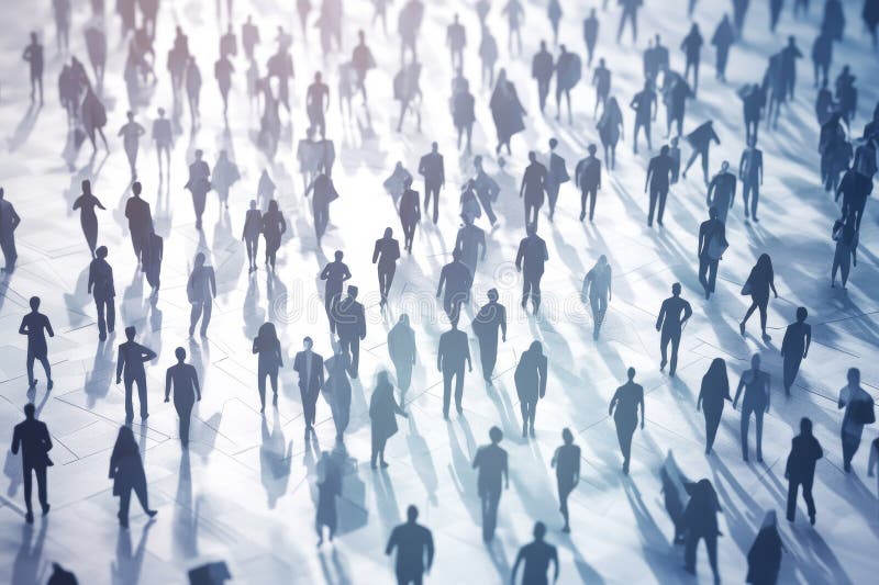 A Massive Simple Collection of Metropolis People Walking in One ...