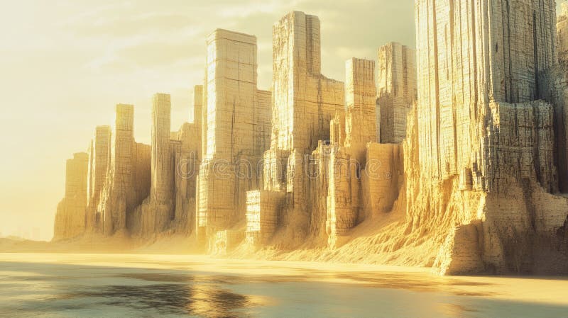 Massive Skyscrapers Built from Compressed Earth and Sand Blend with the ...