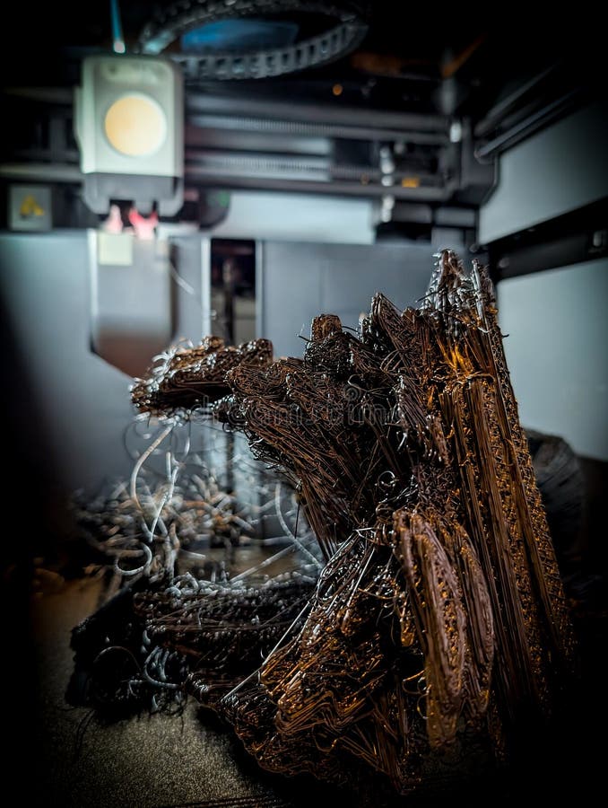 Massive Spaghetti Failure on a 3D Printer Caused by High Temperatures ...