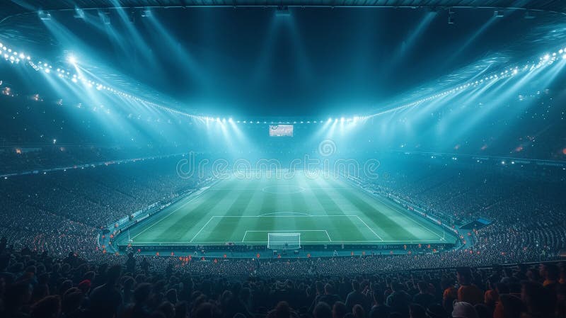Massive Stadium Filled with Spectators Stock Illustration ...