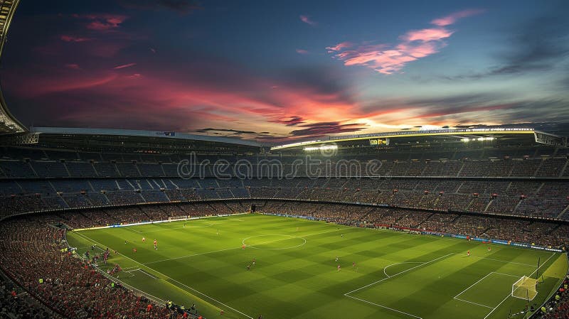 Massive Stadium Filled with Spectators Stock Illustration ...