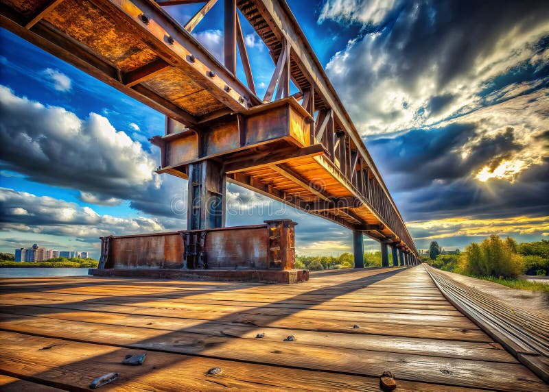 Massive Steel Beam Deck Under Heavy Load a Stunning Perspective on ...