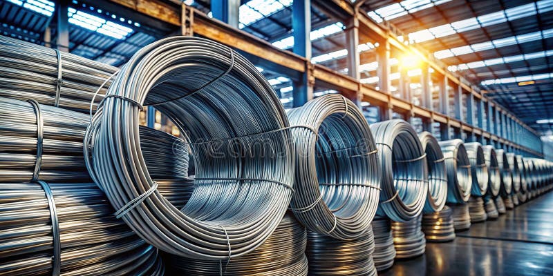 Massive Steel Coil Stacks in Industrial Warehouse a Crucial Component ...