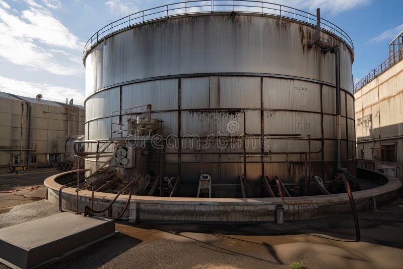 Massive Steel Tank, Filled with Hot Radioactive Waste, Surrounded by ...