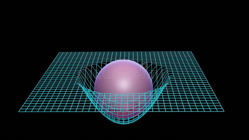 Massive Stellar Object Warps Fabric of Space. View 2 Stock Illustration ...