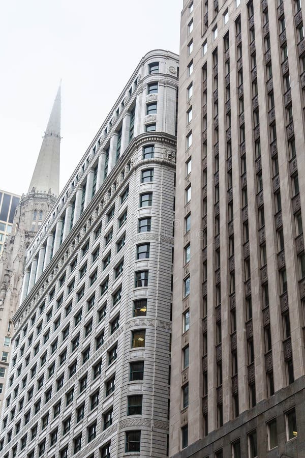 Massive Stone Buildings in Chicago Stock Image - Image of building ...