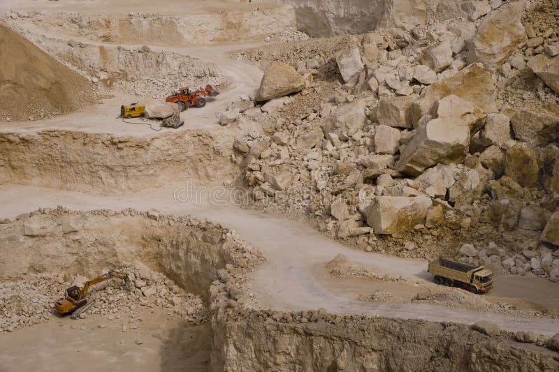 Quarry at work Malta editorial image. Image of gravel - 30101180
