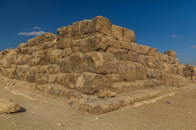 Massive Stone Wall Near Pyramids in Giza, Egy Stock Image - Image of ...