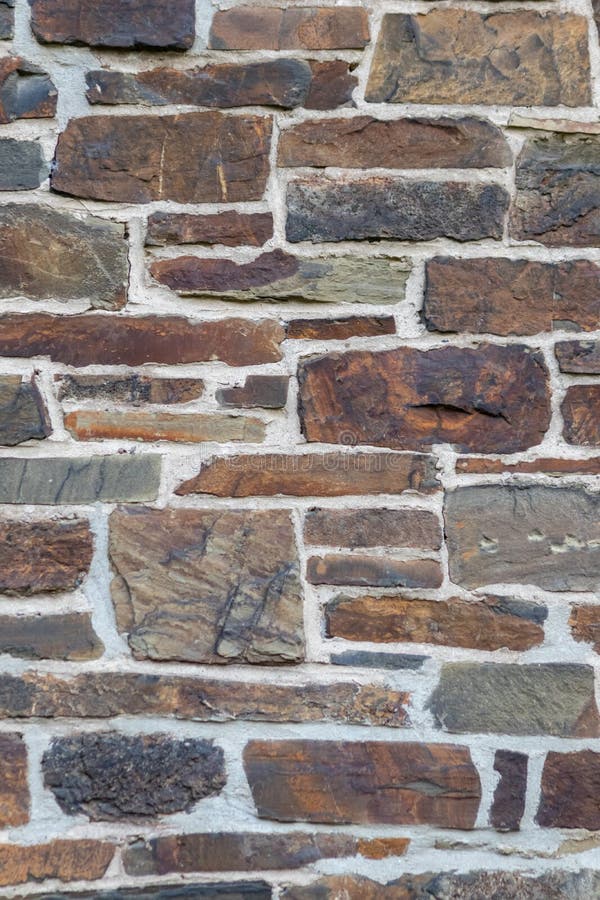Massive Stone Wall with Rough Rocks Like a Castle Wall with Different ...