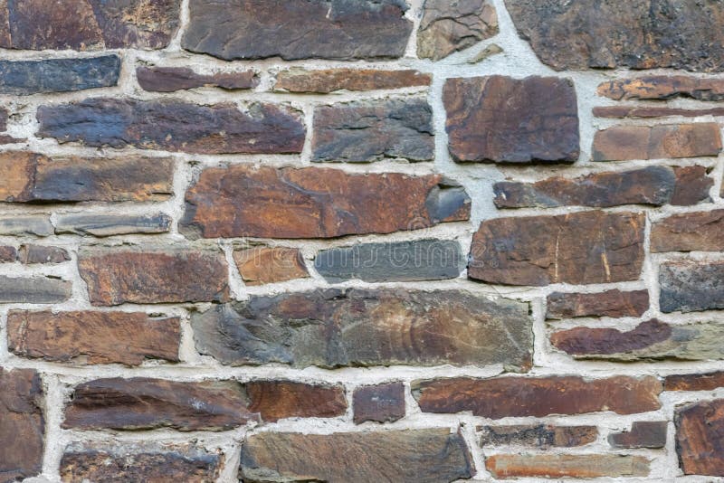 Massive Stone Wall with Rough Rocks Like a Castle Wall with Different ...