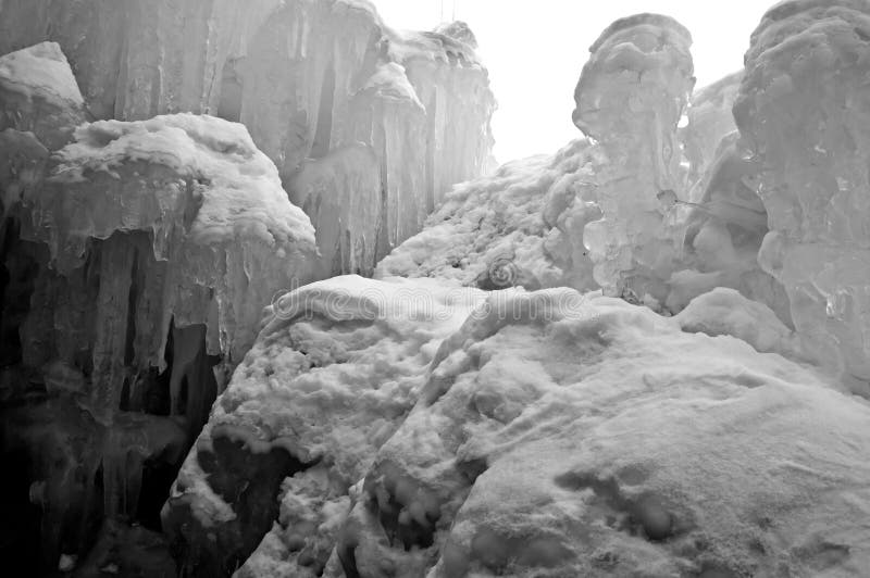 This Massive Structure of Ice and Snow is Known As a Ice Castle. Stock ...