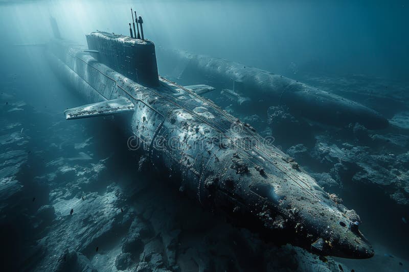 Massive Submarine Exploring the Depths of the Ocean in a Captivating ...