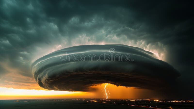 A Massive Supercell Thunderstorm Exhibits a Dramatic, Circular ...