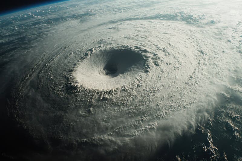 Massive Swirling Hurricane Captured from Space Showcasing Its Eye and ...