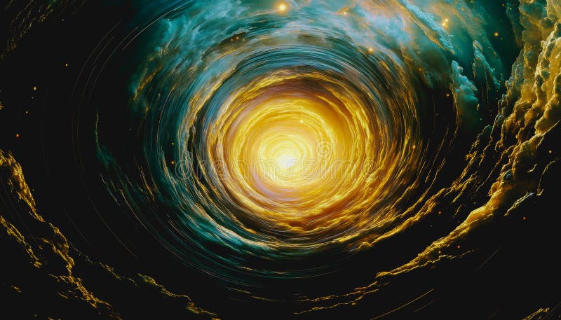 Massive Swirling Storm Vortex with Light and Shadow Contrasts, High ...