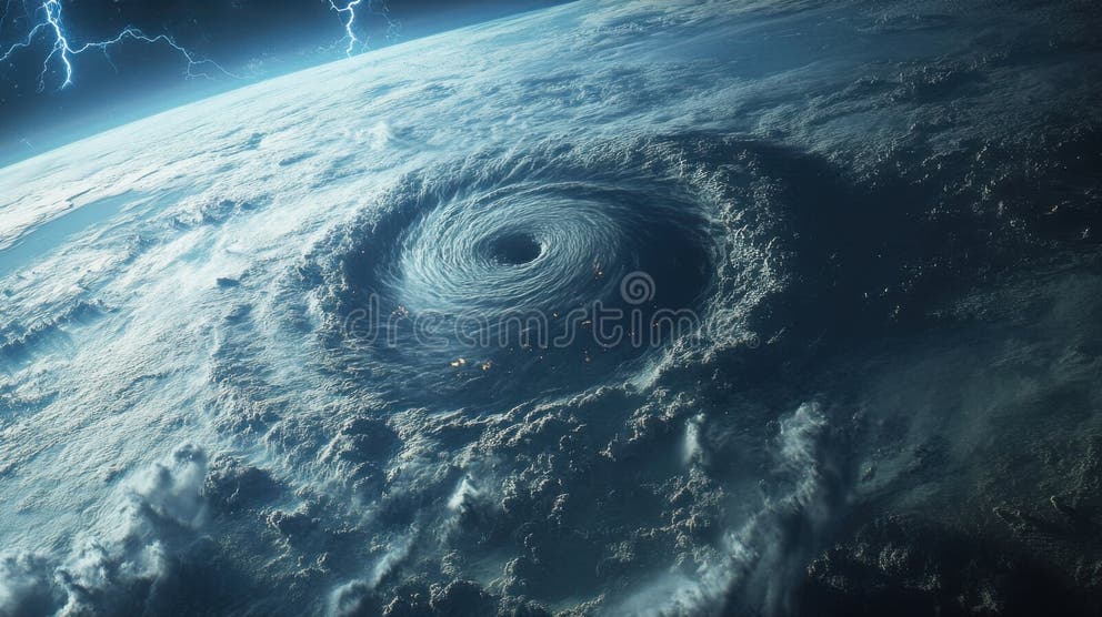 Massive Tornado Over Earth Seen from Space, Dramatic Satellite View ...