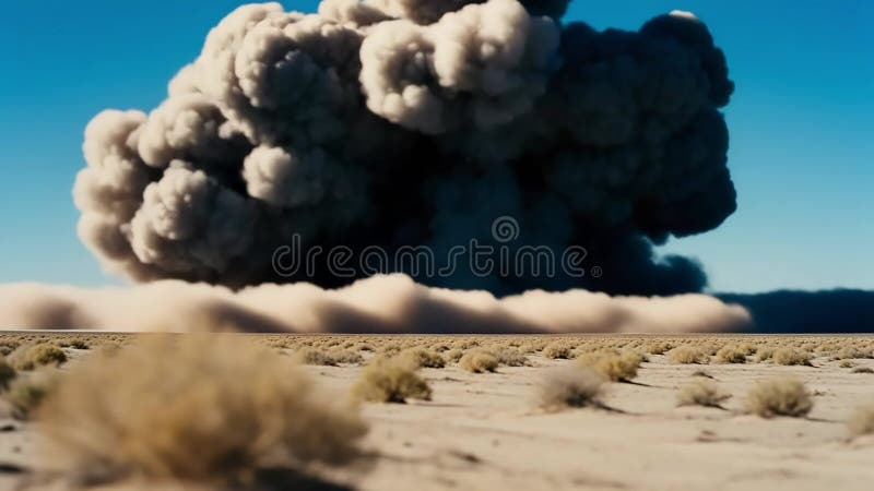 A Massive, Towering Cloud of Dust and Smoke Rises Dramatically from the ...