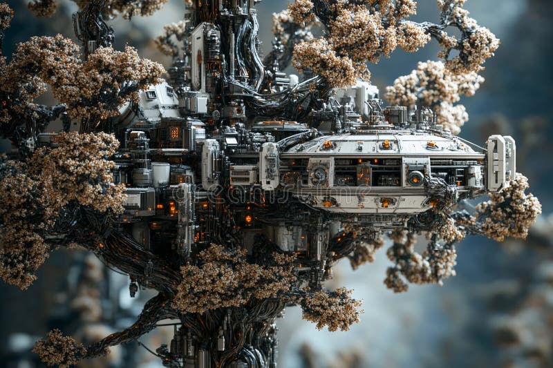 Floating Tree City in Space Showcases Futuristic Architecture Amid the ...