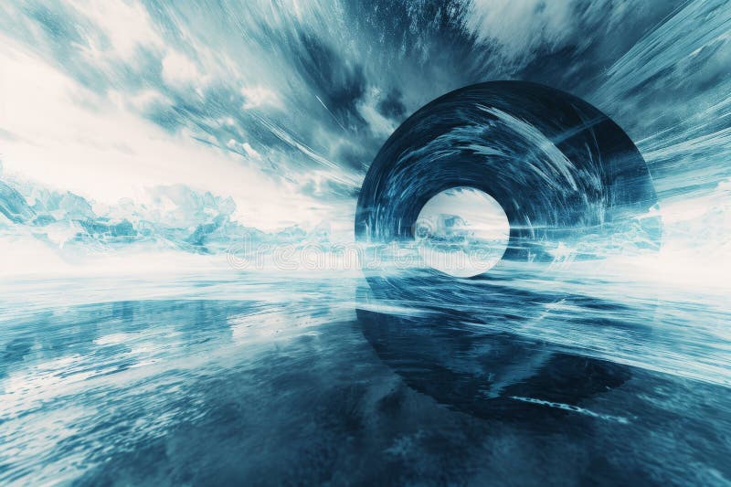 A Massive Tunnel Stands Tall in the Middle of a Body of Water, Creating ...