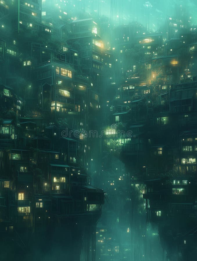 Massive Underground City Filled with Glowing Structures and Endless ...