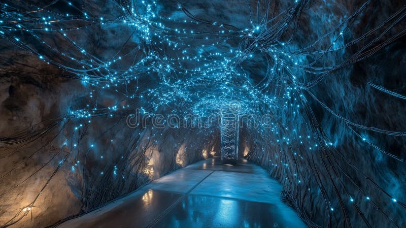Massive Underground Vault Designed in Neural Shape Featuring Luminous ...