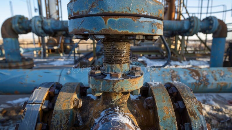 A Massive Valve Sits at the Base of a Fracking Well Ready To Control ...