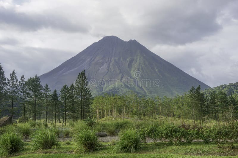 Massive Volcano of SoufriÃ¨re in Guadeloupe Stock Photo - Image of ...