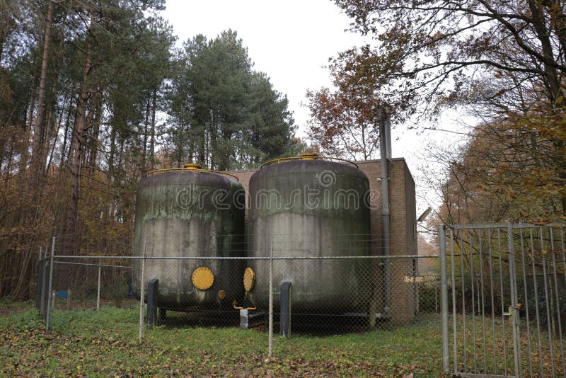 Massive Water Tanks in a Forest in Waterloopbos, Marknesse, the ...