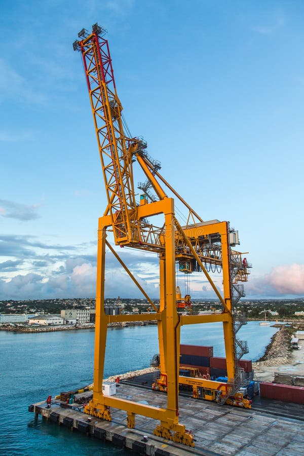 Yellow Crane stock photo. Image of highrise, city, concrete - 651668