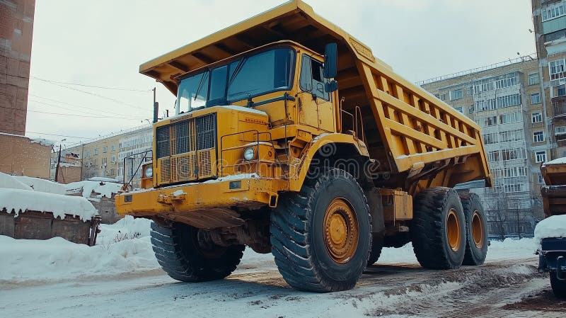 A Big Yellow Mining Truck Mining Transportation Stock Illustration ...